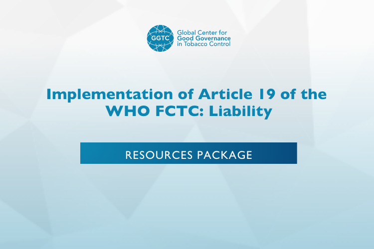 Implementation of Article 19 of the WHO FCTC: Liability Resources ...